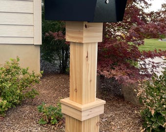 Cedar Mailbox Post, Custom Mailbox, Custom Cedar Post, Craftsman ...
