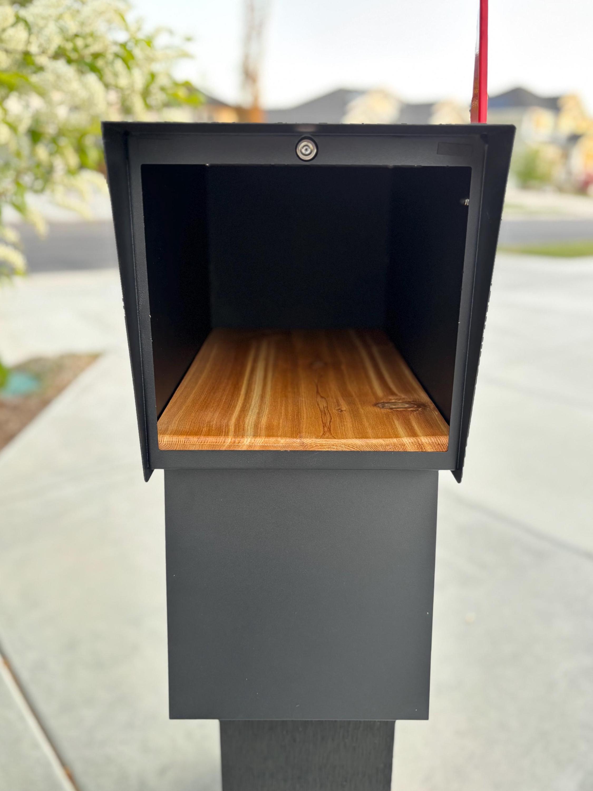 Cedar Mailbox Post; Custom Mailbox; Mid-century Modern, Modern Mailbox ...