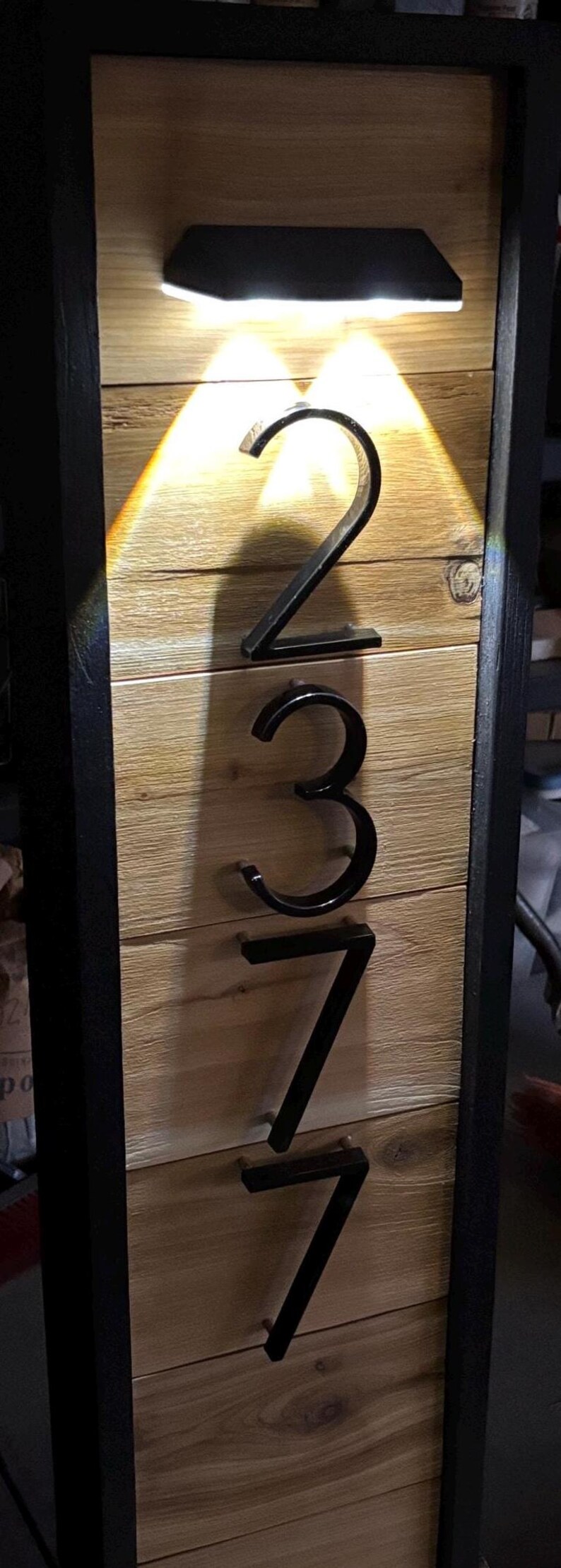 Cedar Address Sign Post: Mid-century Modern Home Address - Etsy