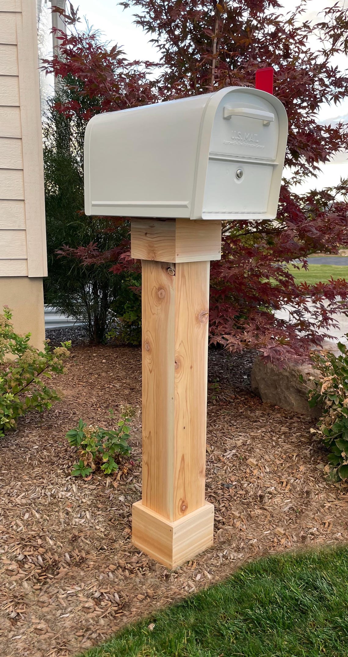 Cedar Mailbox Post, Custom Mailbox, Custom Cedar Post, Craftsman ...