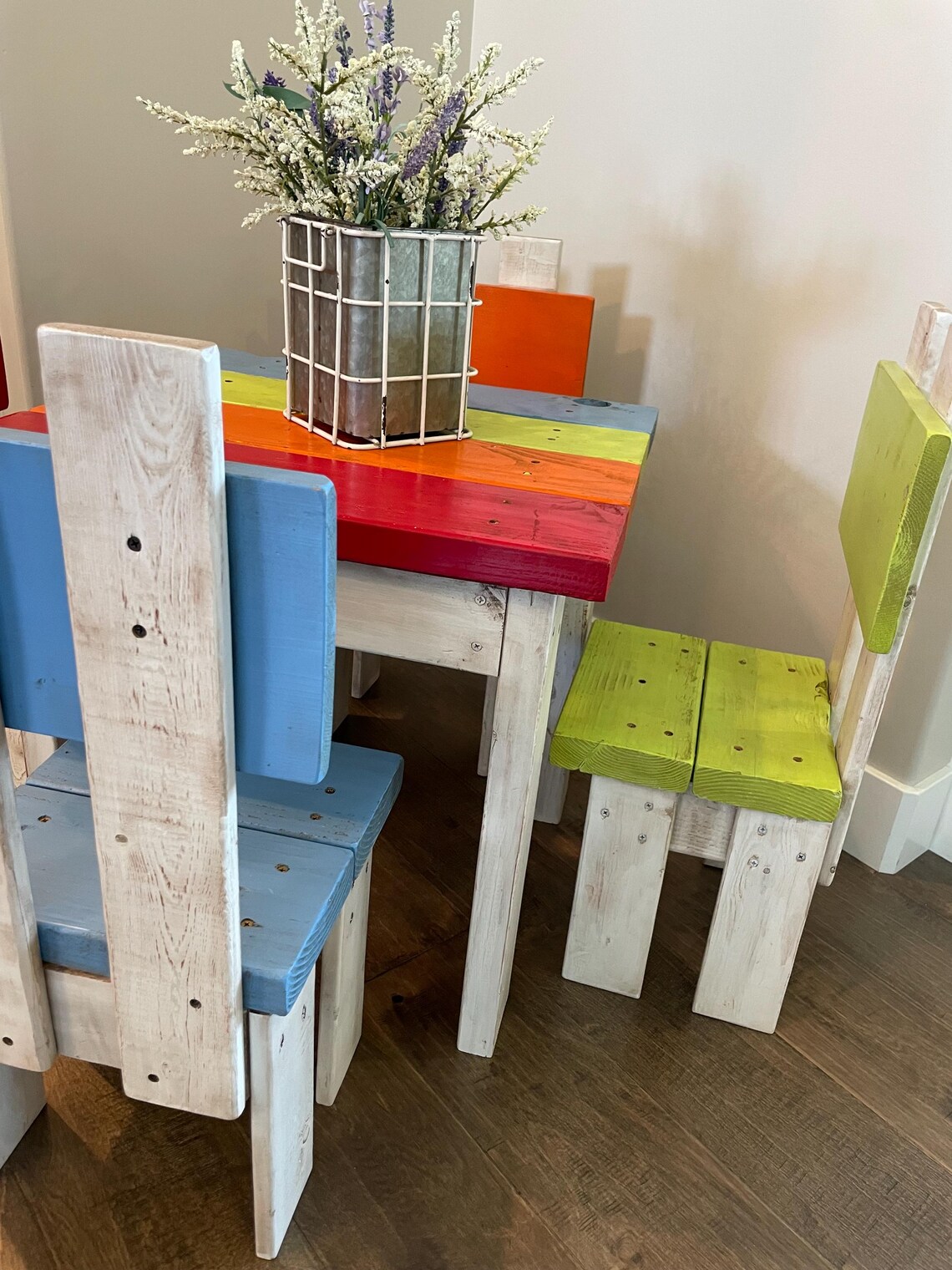 Kids Table, Custom Wood Table, Playroom Table, Kids Table and Chairs ...