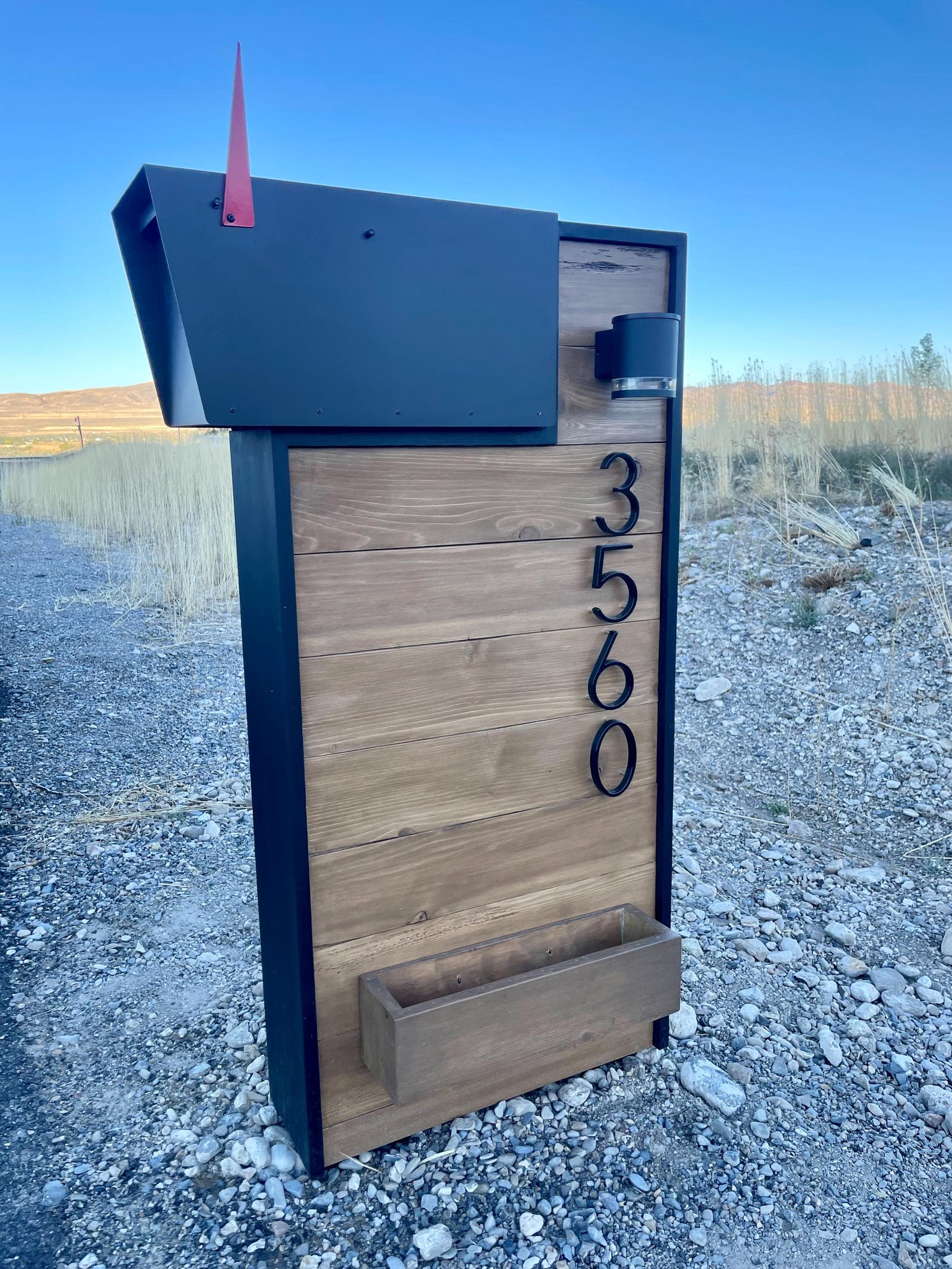 Mailbox, Mail Box, Post, Midcentury Modern Mailbox, Cedar Mailbox ...