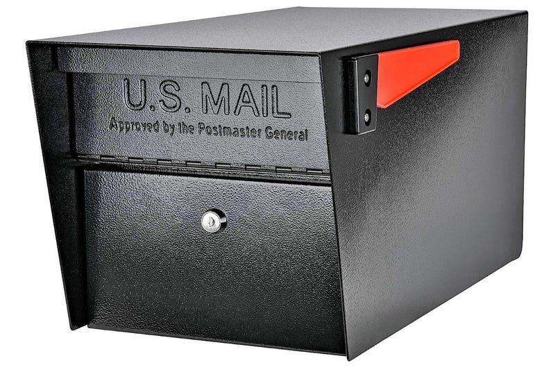 Handmade Mailbox Modern Post, Cedar Wood, Customizable, ANGLED Mailbox ...