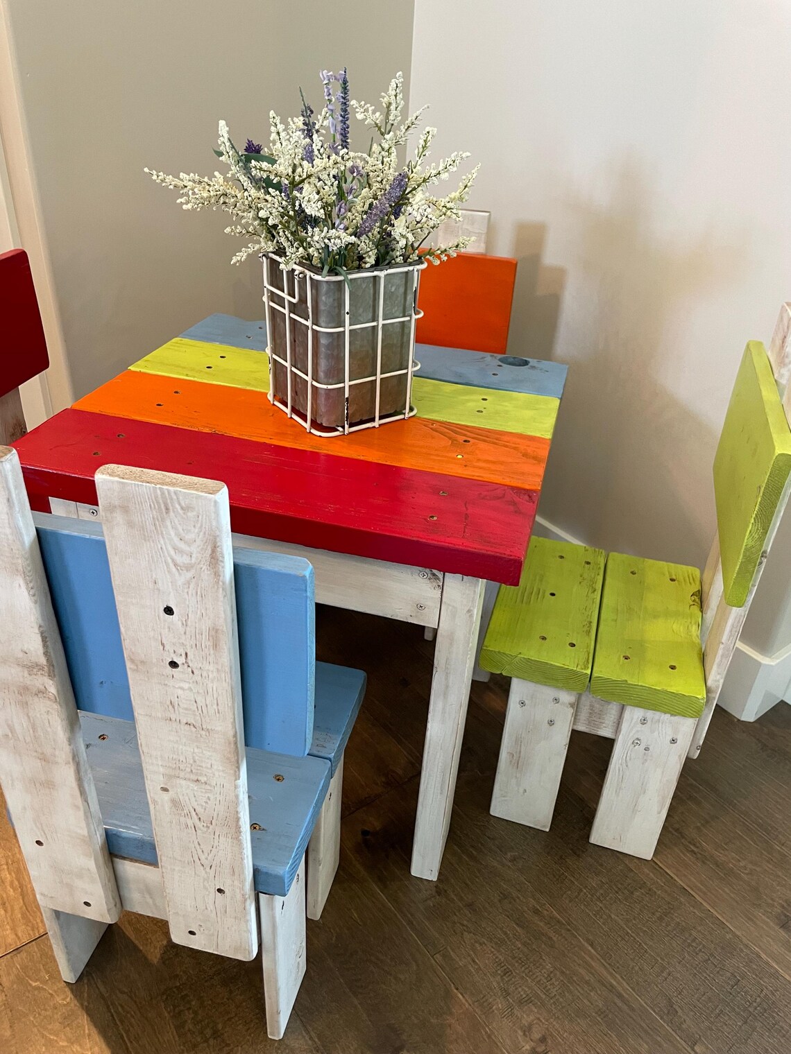 Kids Table, Custom Wood Table, Playroom Table, Kids Table and Chairs ...