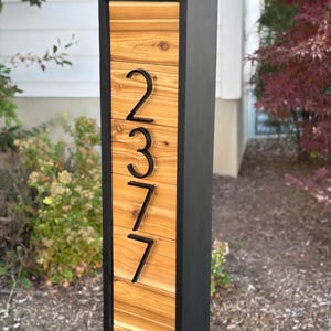 Handmade Cedar Address Sign Post - Craftsman Built - Custom Curb Appeal ...
