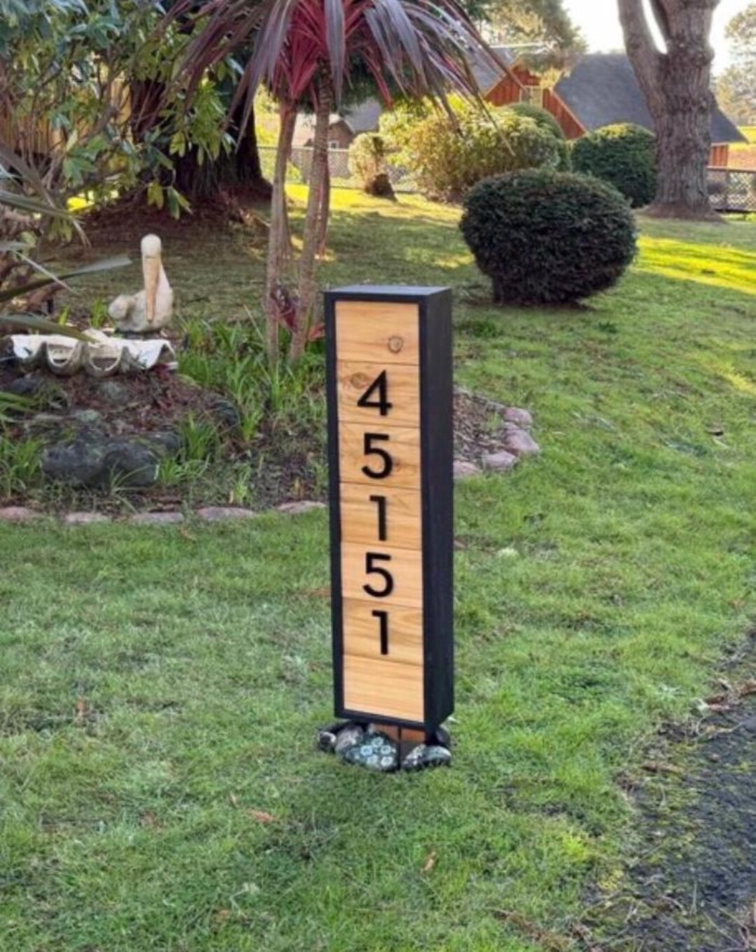 Handmade Cedar Address Sign Post - Craftsman Built - Custom Curb Appeal ...