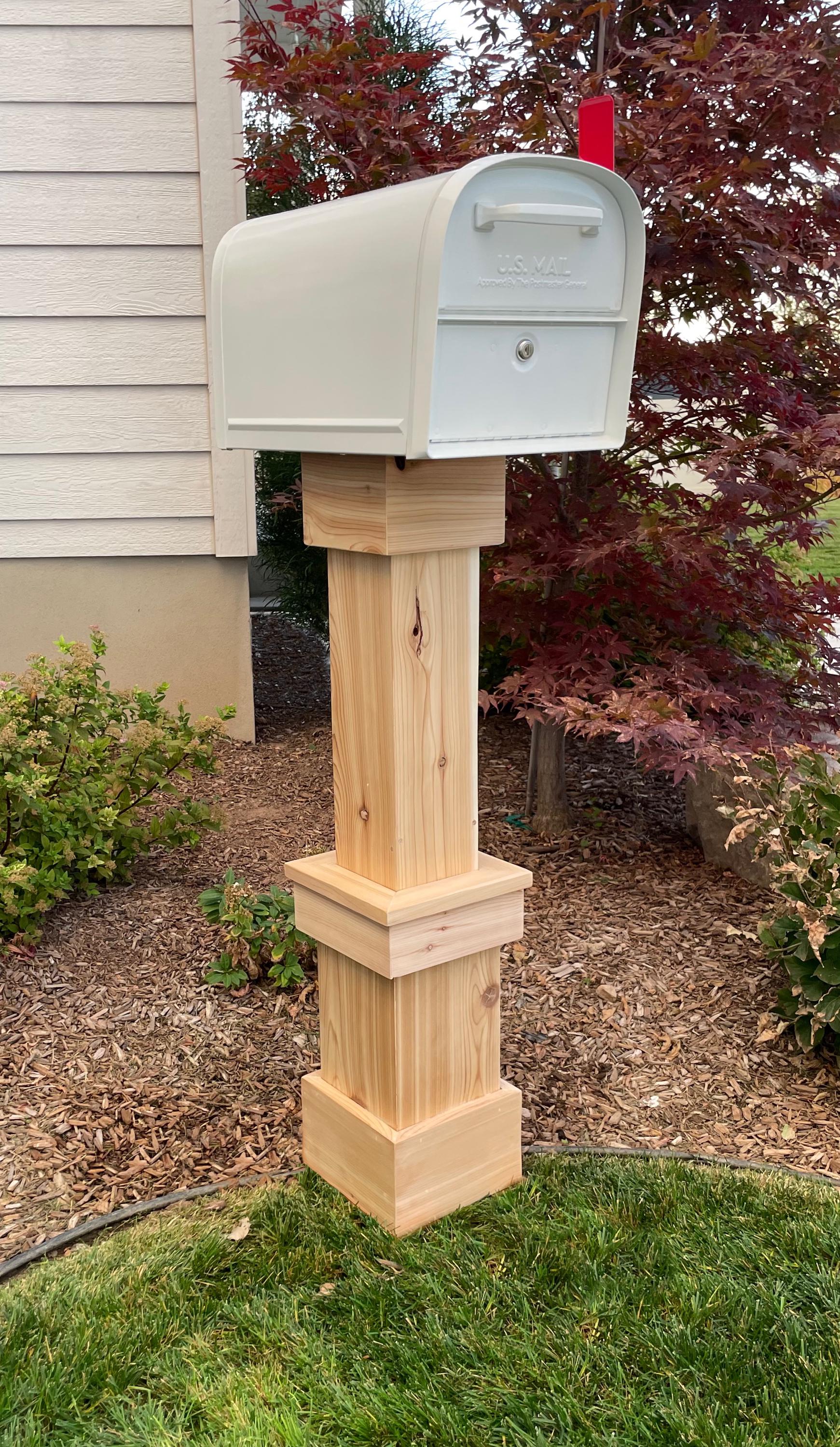 Handmade Cedar Mailbox Post Sleeve: Modern Craftsman Style - Etsy