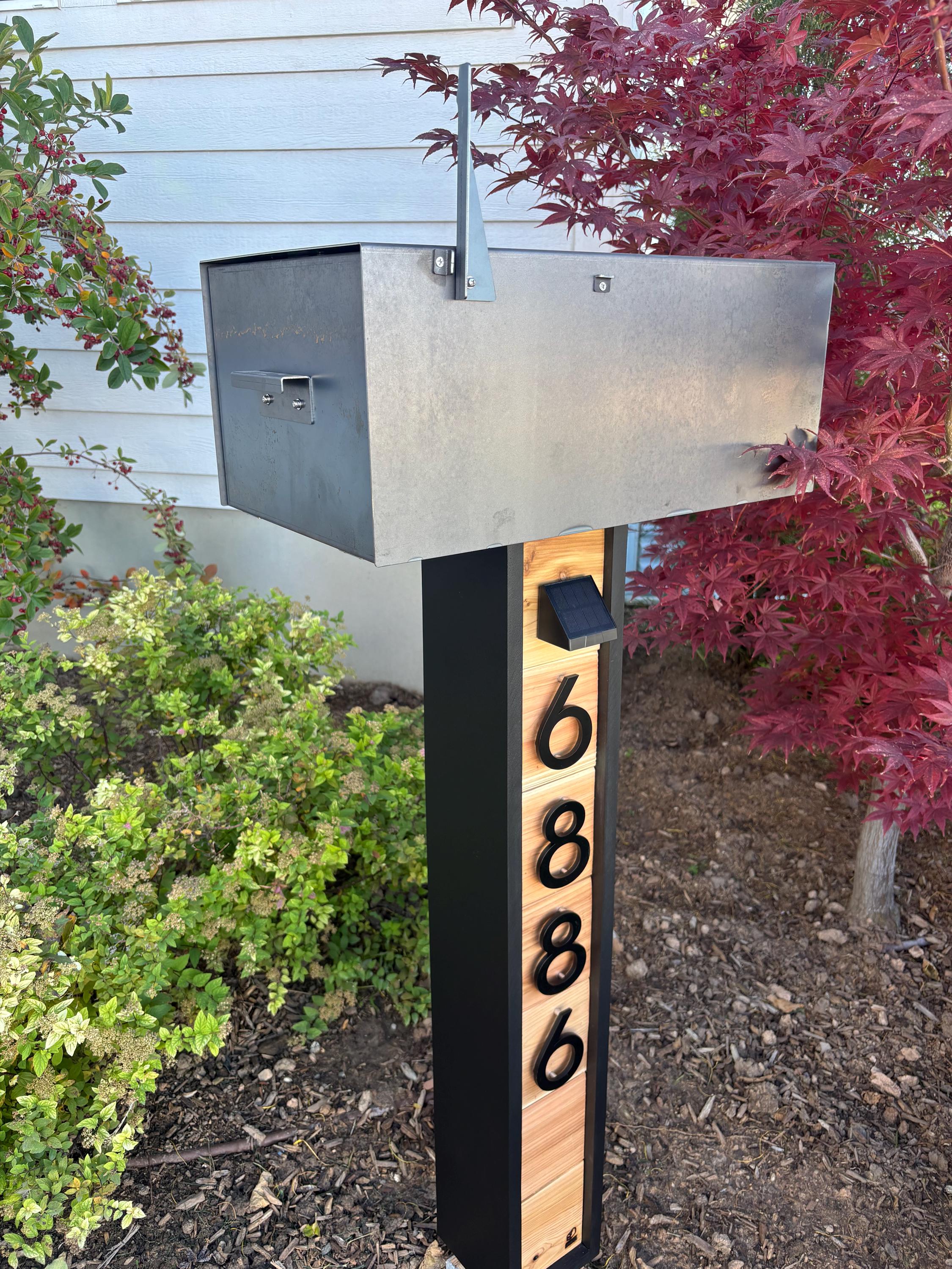 Mailbox Modern Post, Cedar Wood, Customizable, Post and Porch SERIES - Etsy