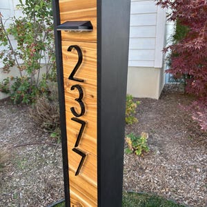 Handmade Cedar Address Sign Post - Craftsman Built - Custom Curb Appeal ...