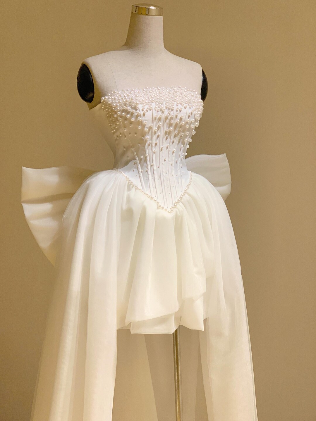 Pearl Reception Dress Deluxe / Wedding Reception Dress / Mini Wedding ...