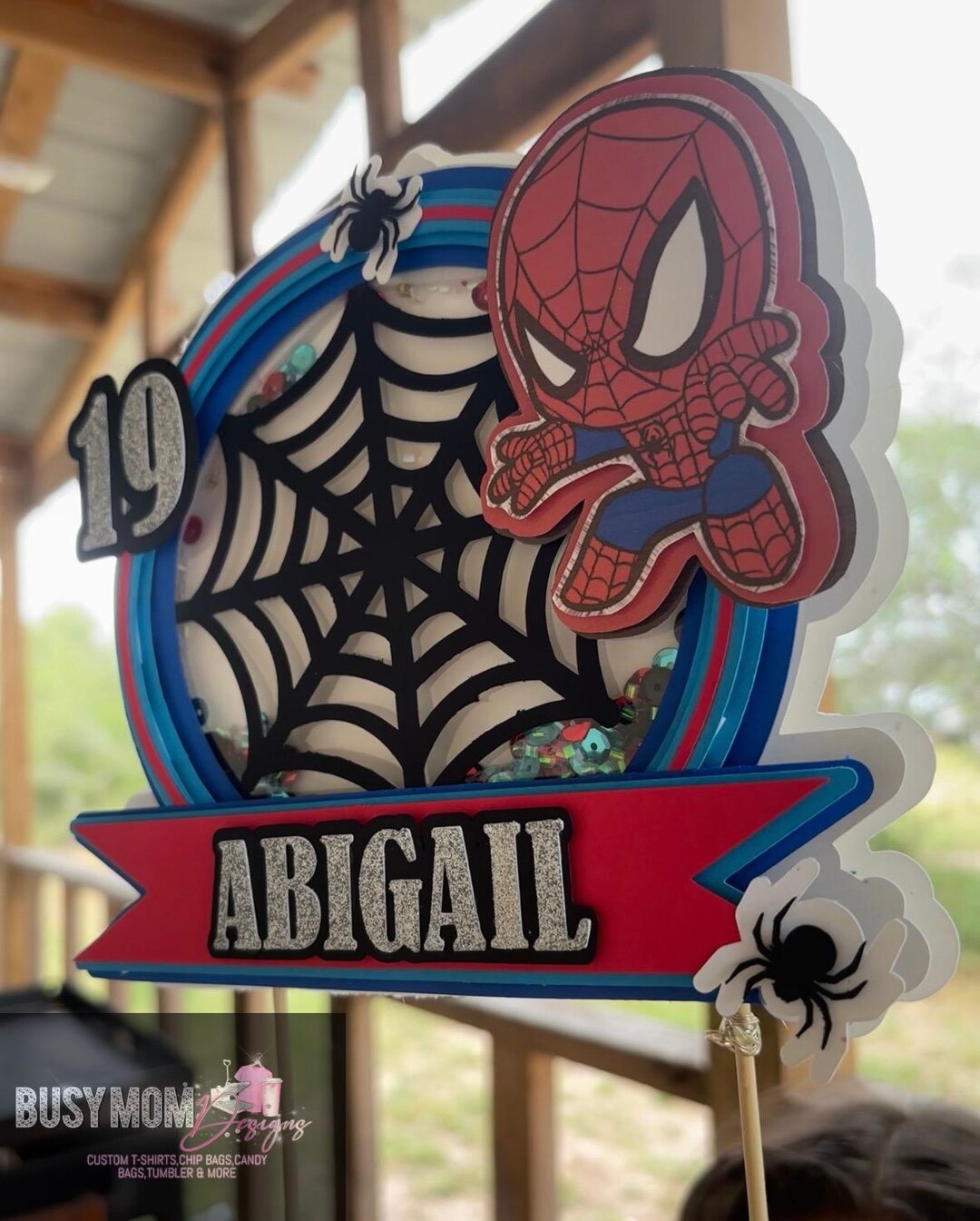 Spiderman Cake Topper Shaker With Light - Etsy