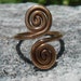 CELTIC SPIRAL RING, Pinky Ring, Ladies Pure Copper Adjustable Arthritis ...