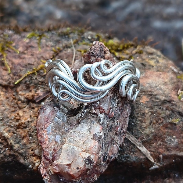 Wave Engagement Ring - Etsy