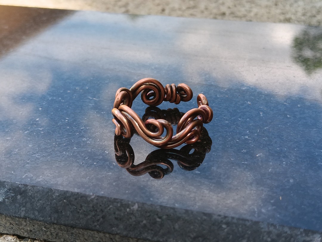 PURE COPPER Ring, Ladies Petite Wave Band, Copper Aid Arthritic Relief ...