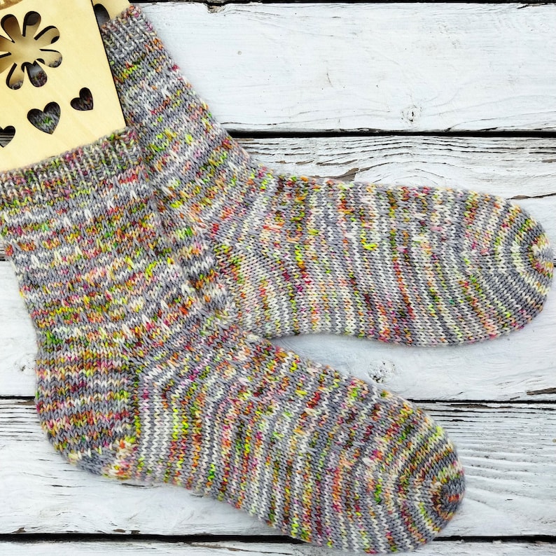 Simple Sock Knitting Pattern PDF. Socks for Beginners PDF. Woollen ...