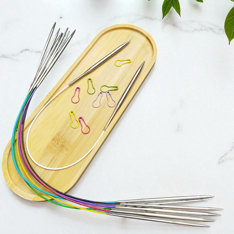 Circular Knitting Needles, Hat Knitting Needles – 40 Cm / 16” (2.25–5 ...