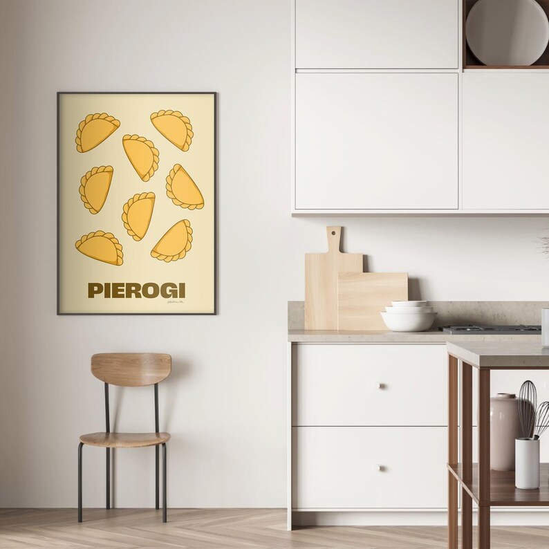Polish Dumplings Poster Pierogi Wall Art Kitchen Print Aesthetic ...