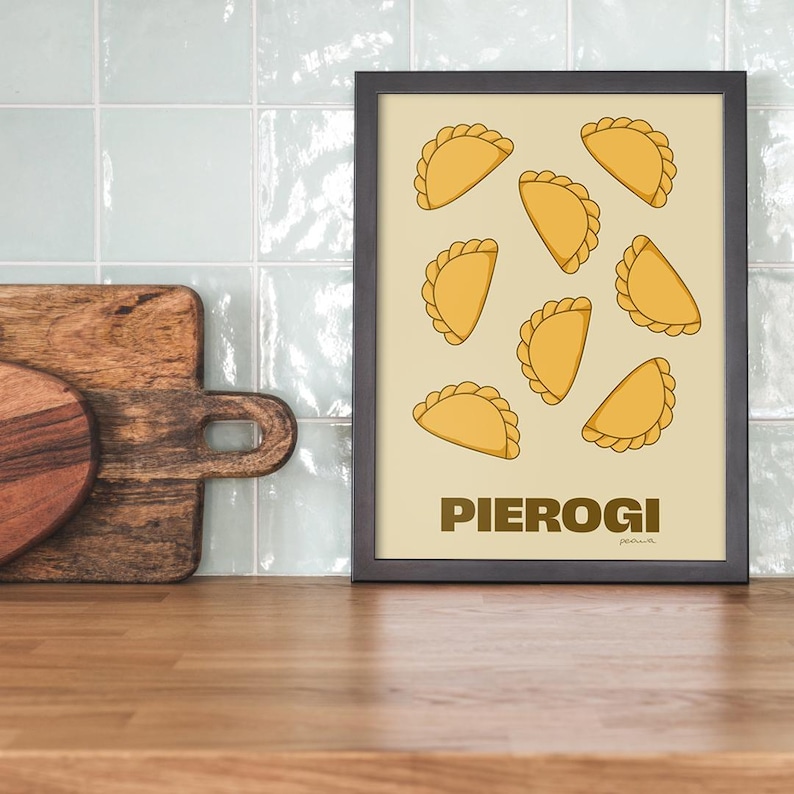 Polish Dumplings Poster Pierogi Wall Art Kitchen Print Aesthetic ...