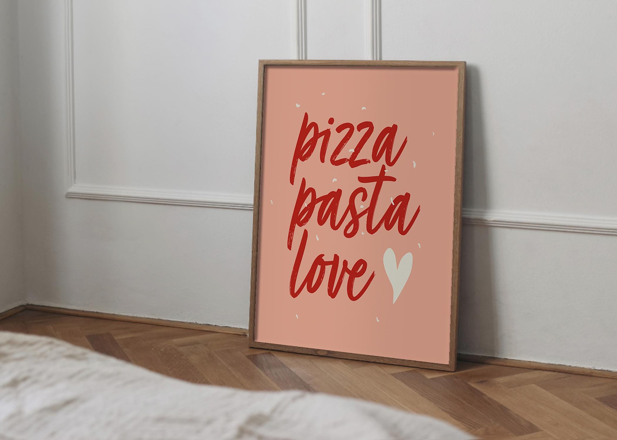 Pizza Poster Pasta Wall Art Italian Cuisine Print Italian Kitchen Wall ...