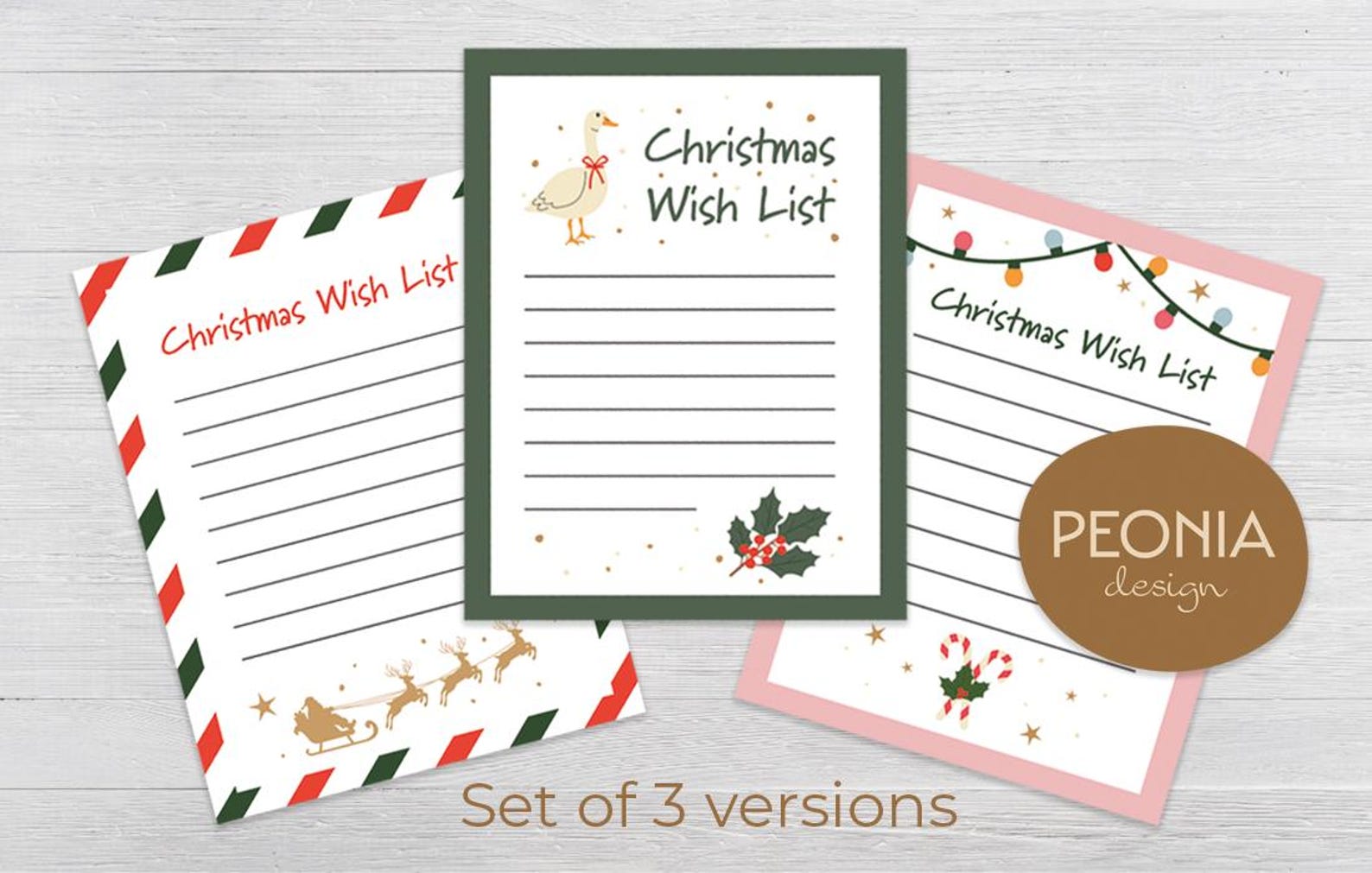 Printable Christmas Wish List, Letter to Santa Printable, HOLIDAY ...