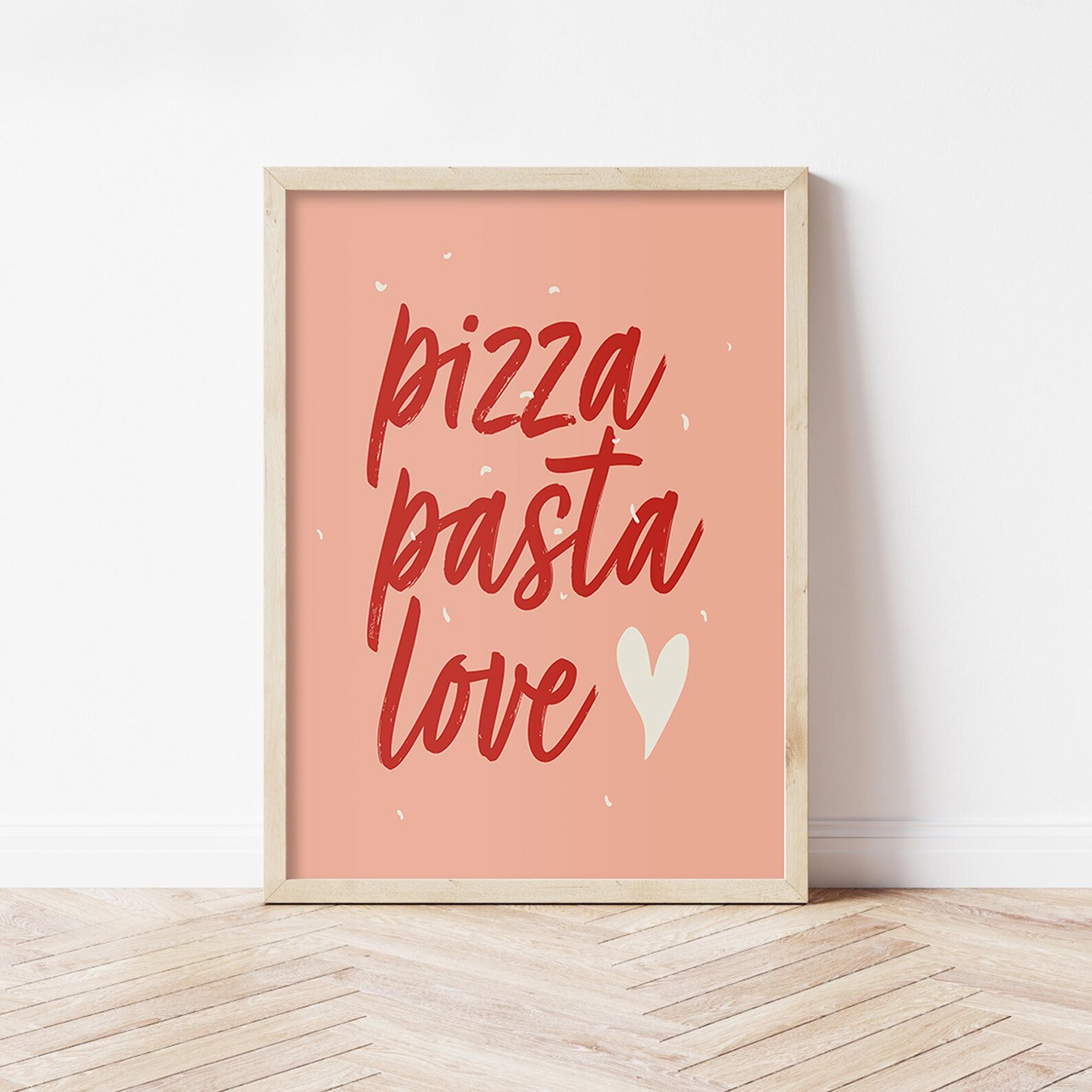 Pizza Poster Pasta Wall Art Italian Cuisine Print Italian Kitchen Wall ...