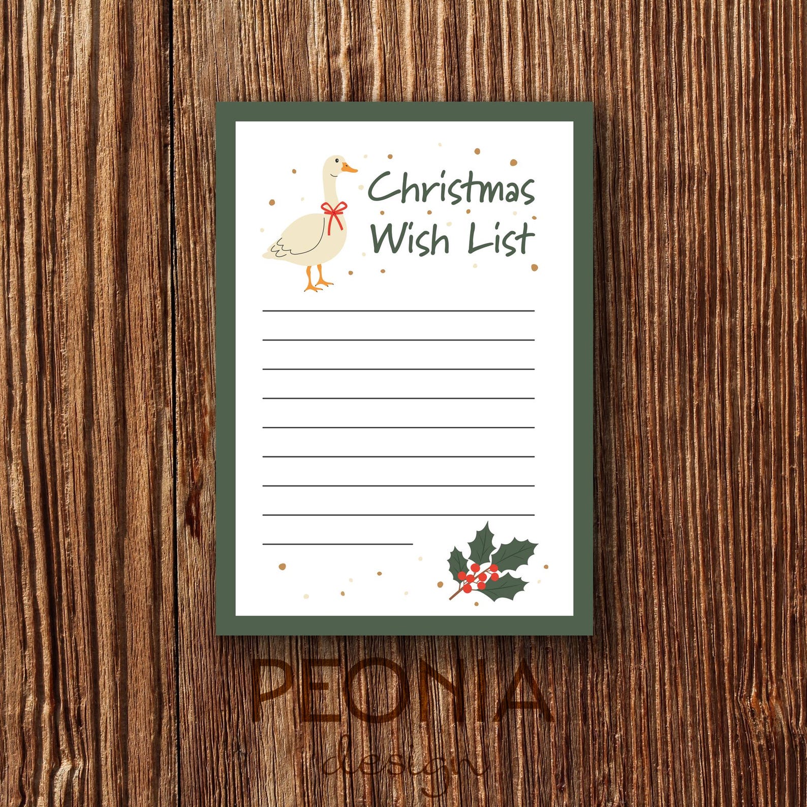 Printable Christmas Wish List, Letter to Santa Printable, HOLIDAY ...