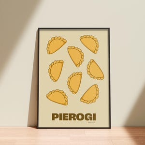 Polish Dumplings Poster Pierogi Wall Art Kitchen Print Aesthetic ...
