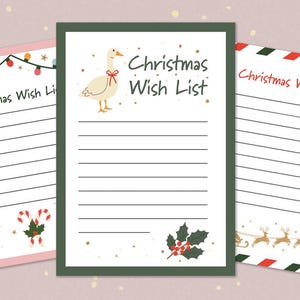 Printable Christmas Wish List, Letter to Santa Printable, HOLIDAY ...