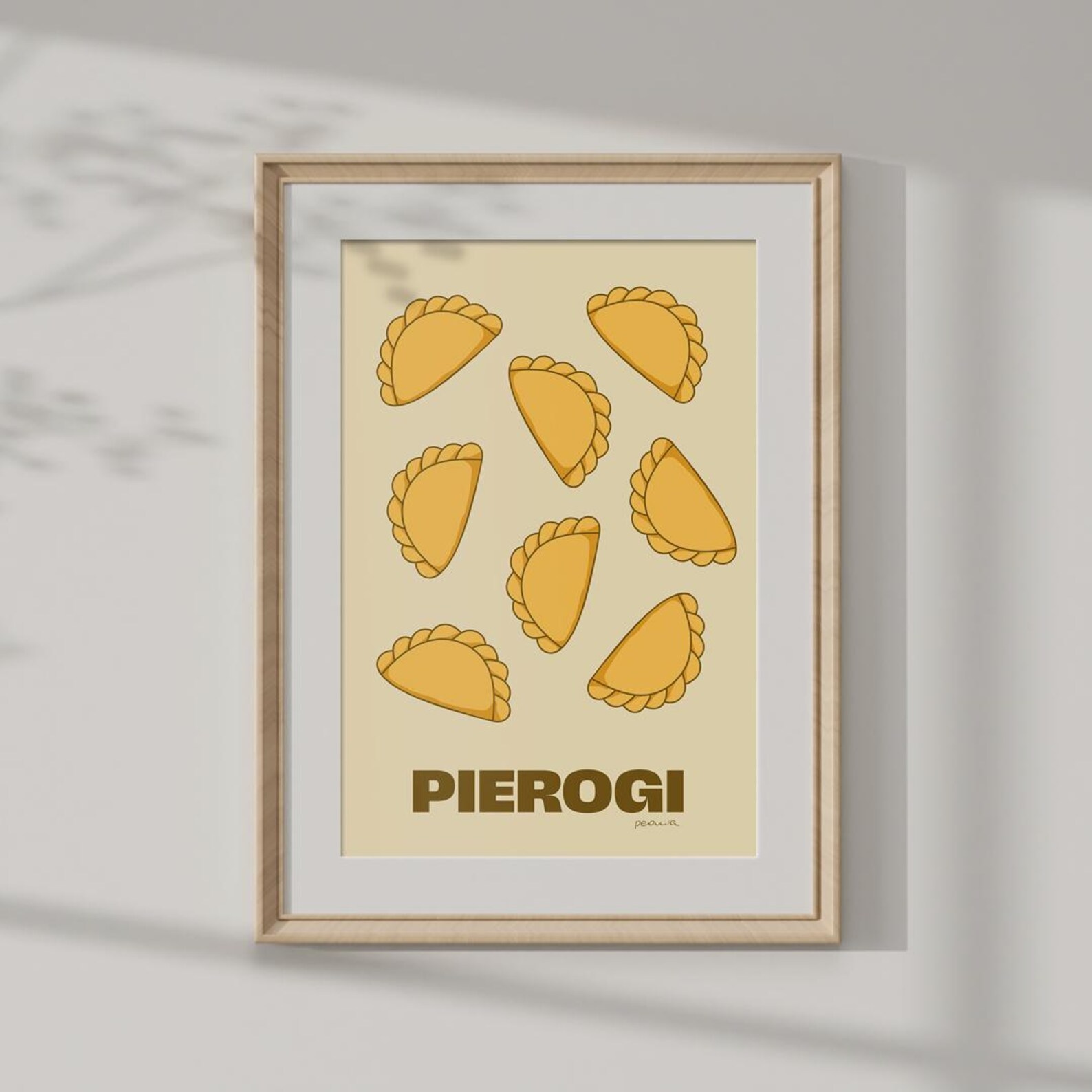 Polish Dumplings Poster Pierogi Wall Art Kitchen Print Aesthetic ...