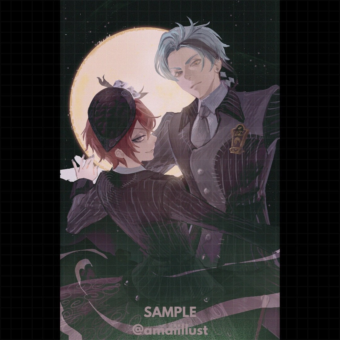 TWST | Riddle & Jade Halloween 11 X 17 Art Print - Etsy