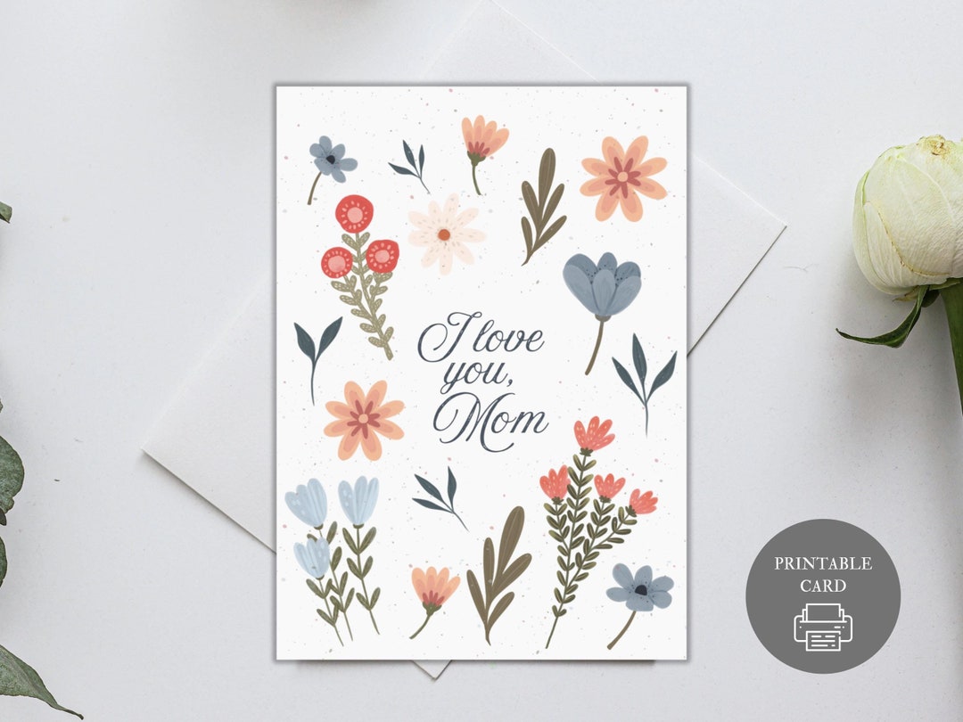 Printable Mother’s Day Card Template, Printable Greeting Card, Card for ...