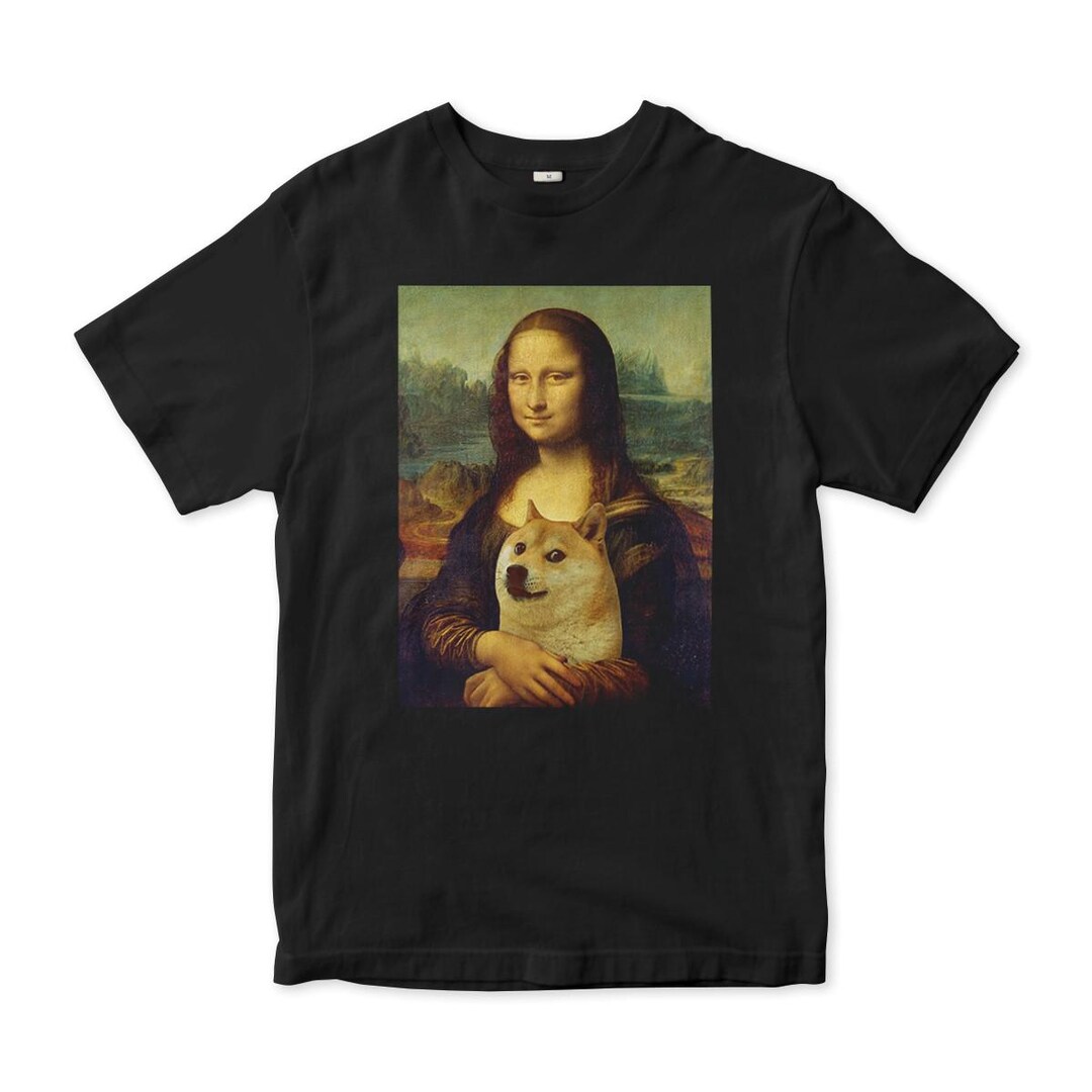 Mona Lisa With Doge Shiba Inu T-shirt, Men's and Women's Sizes (SHB ...
