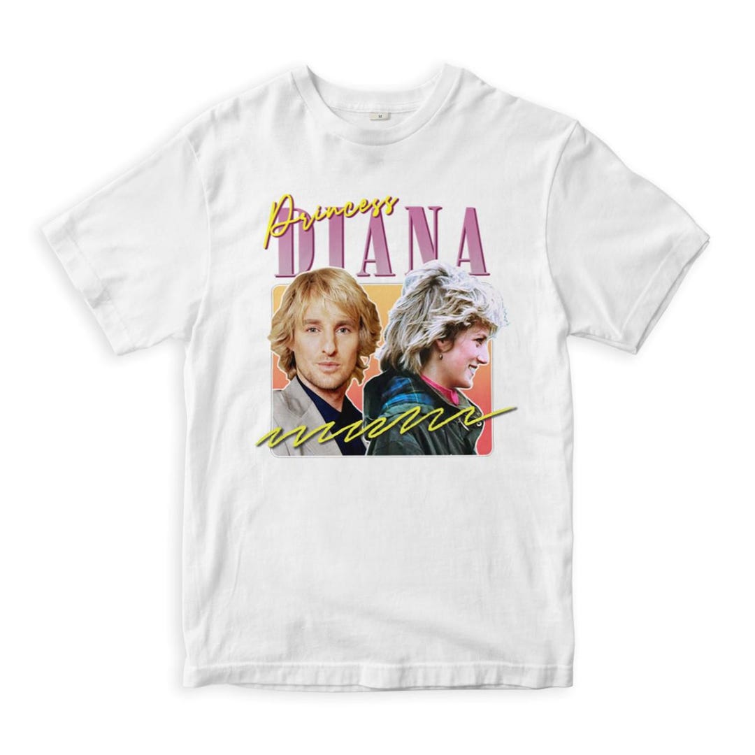 Princess Diana Owen Wilson Funny Retro T-shirt, Men's and Women's Sizes ...