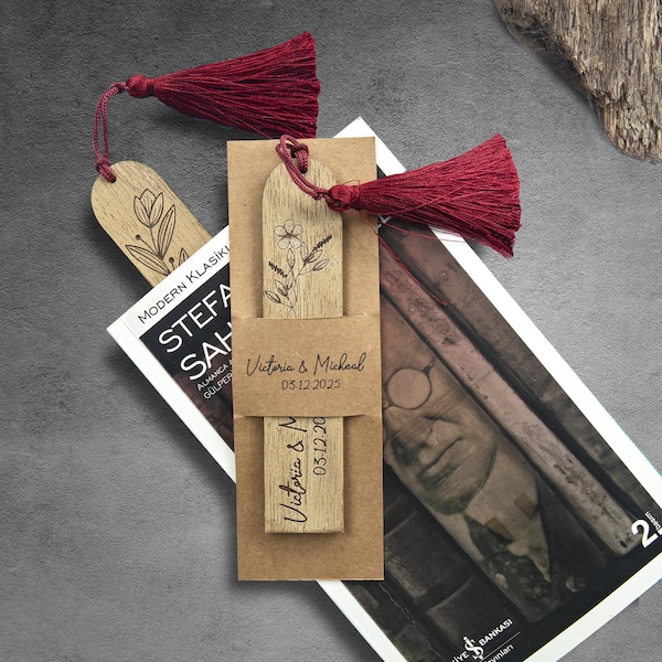 Wedding Bookmark - Etsy