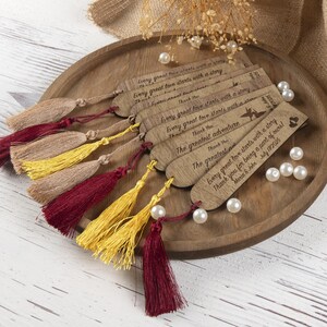 Wooden Bookmarks for Wedding Favors , Wedding Decorations, Engraved ...