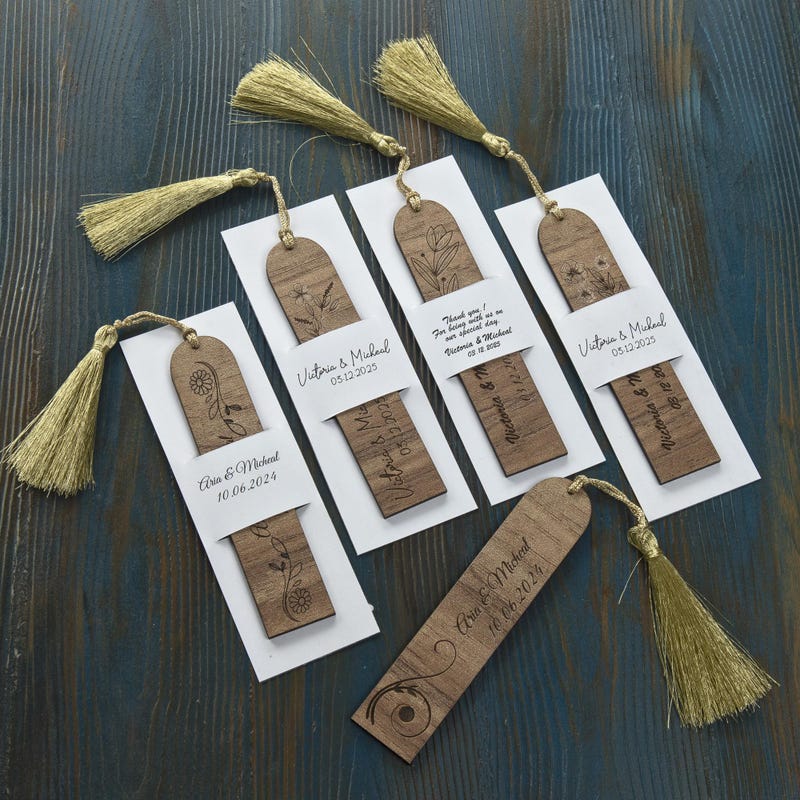 Wedding Bookmark - Etsy