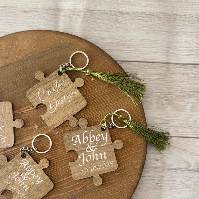 Puzzle Keychain - Etsy