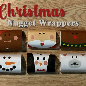 Christmas Nugget Wrappers - PDF - Etsy