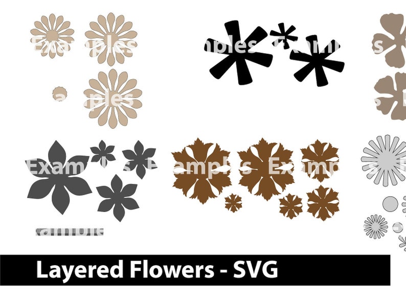 Six Layered Flower Files - SVG - Etsy