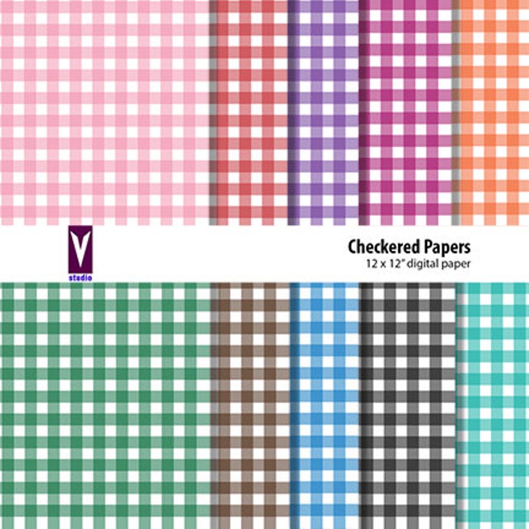 Checkered Paper Pack - Etsy