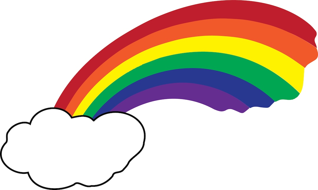 Rainbow Cloud SVG - Digital File - Etsy