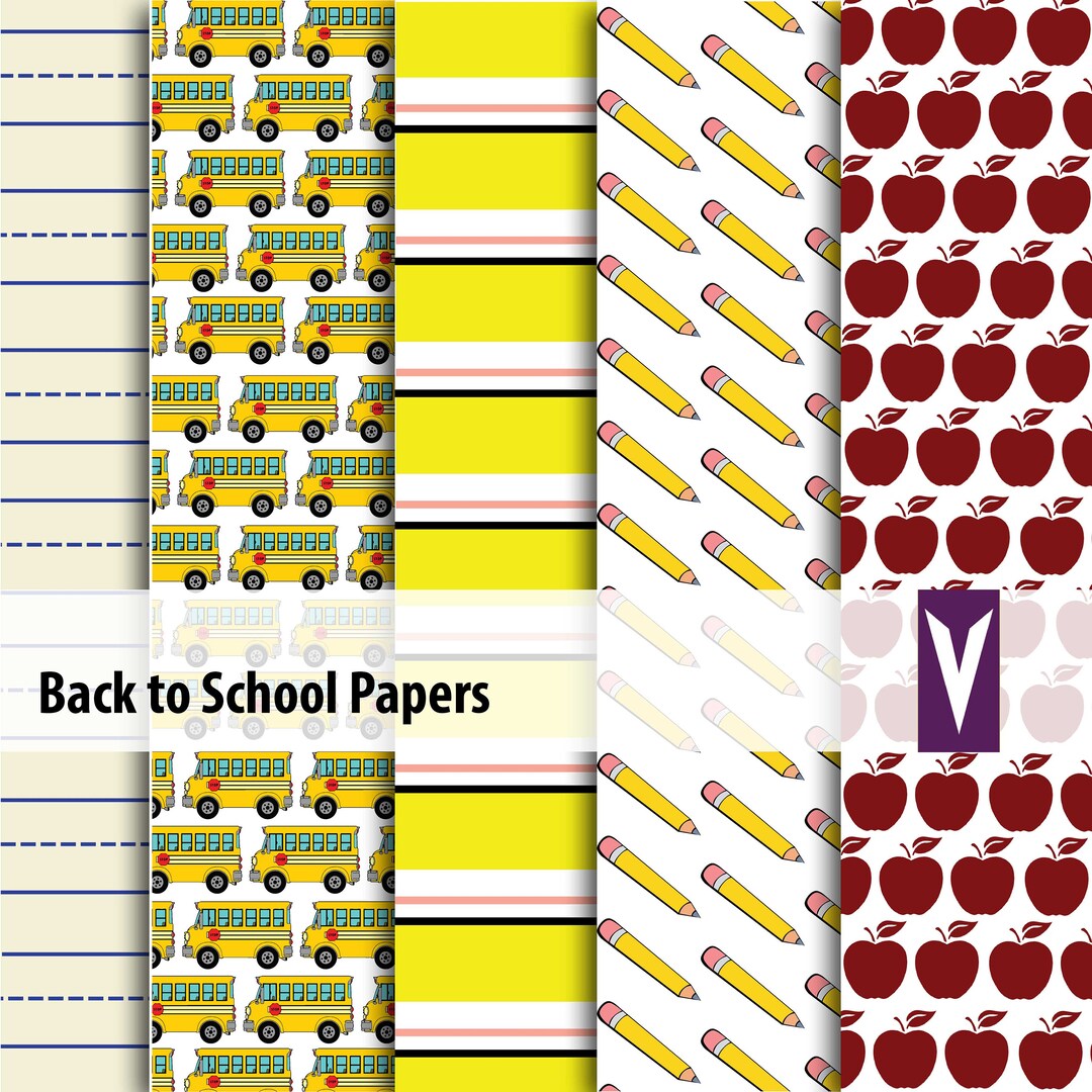 Digital Papers Back to School Pack - Etsy