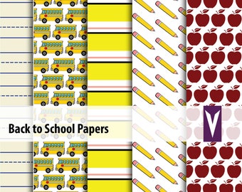 Digital Scrapbook Papers Back to School / Graduation / - Etsy