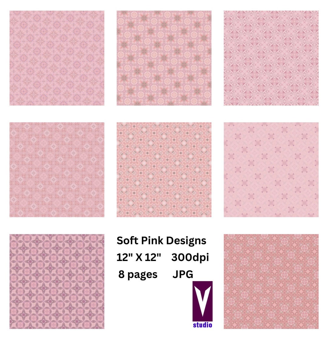 Printable Soft Pink Papers - Etsy