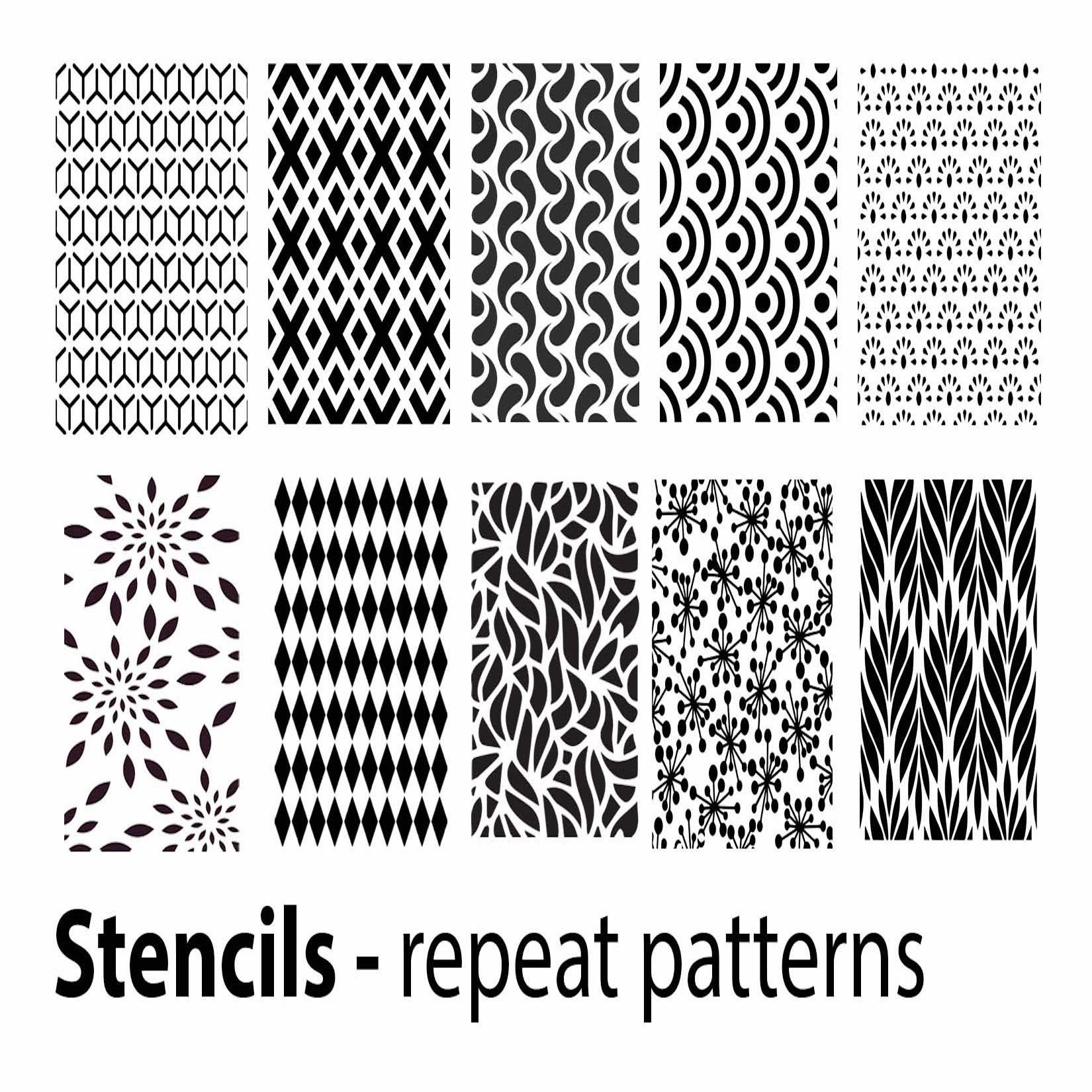 Stencils 10 Svgs Cutting Files - Etsy