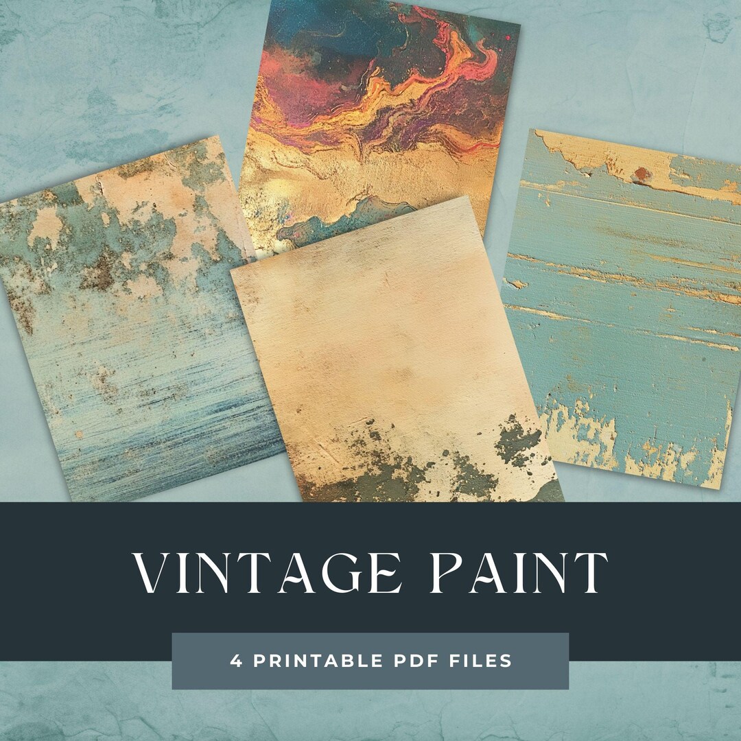 Vintage Paint Printable Crafting Paper - Pdfs - 8.5" X 11" - Etsy