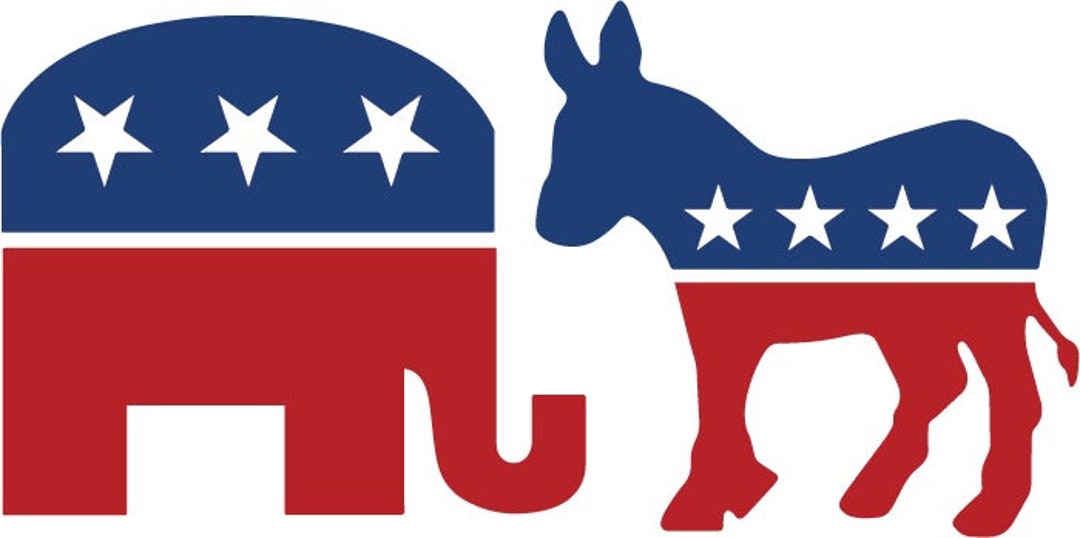 Republican and Democrat SVG - Election - Political - Vote - Cut File - Etsy