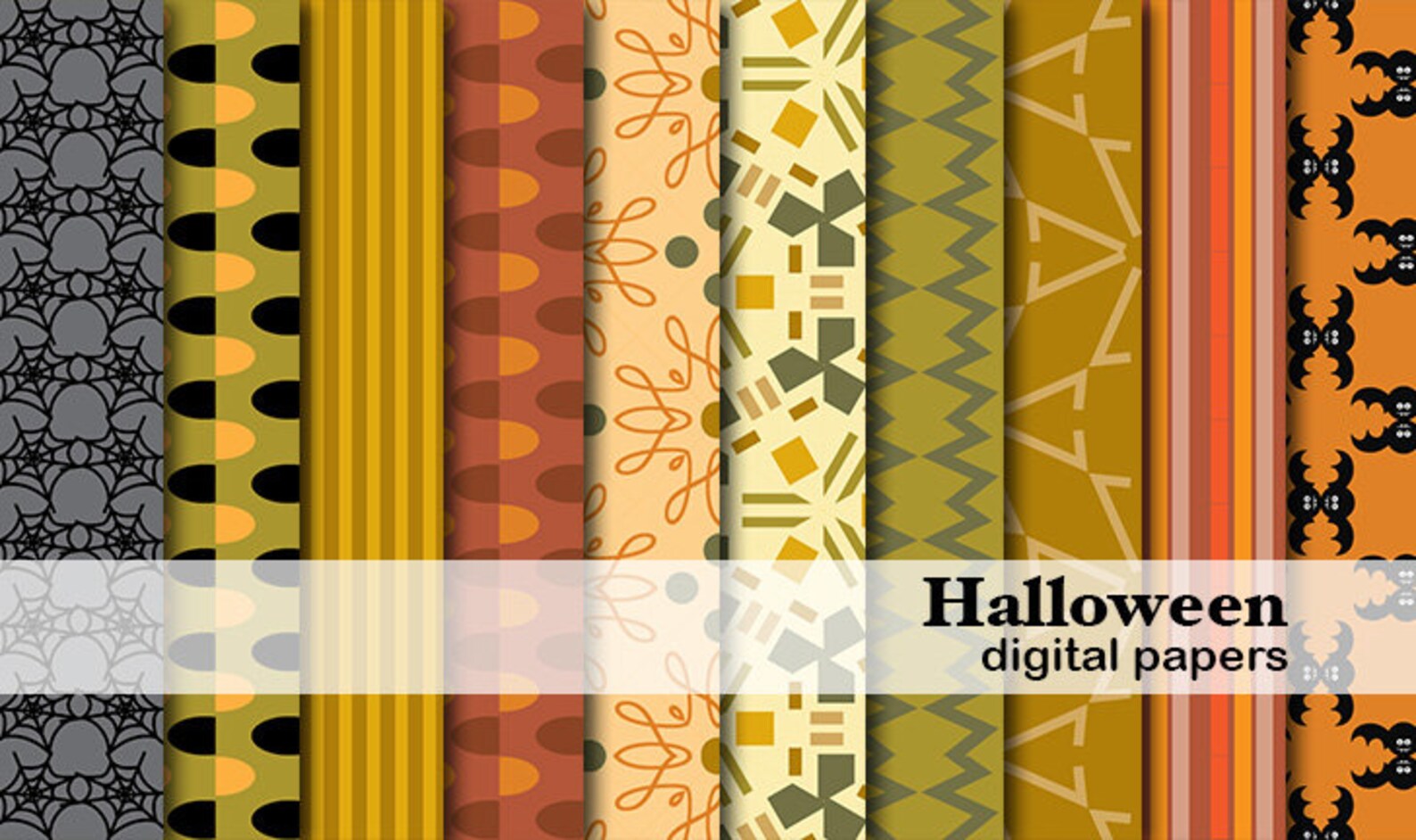 Halloween Digital Paper Pack - Etsy