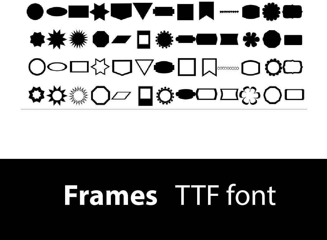 Frames True Type Font - Etsy