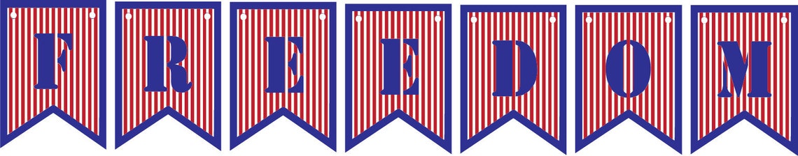 Freedom Banner SVG and Printable - Etsy